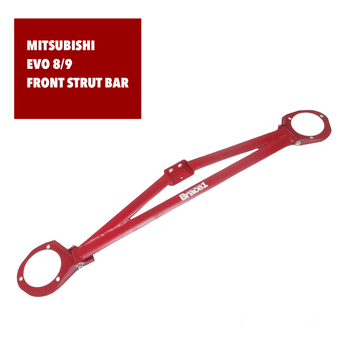 3-Point Front Strut Tower Brace Bar for Mitsubishi Lancer Evolution VI ...