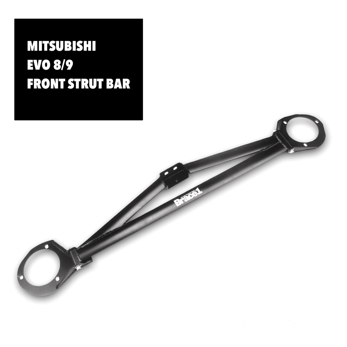 3-Point Front Strut Tower Brace Bar for Mitsubishi Lancer Evolution VI ...